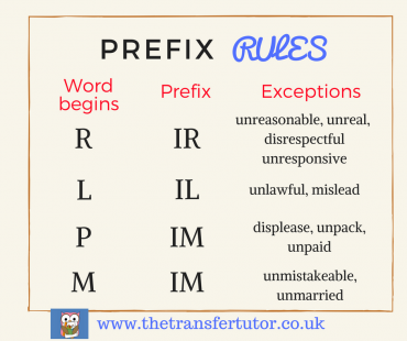 Prefix Practice - The Transfer Tutor